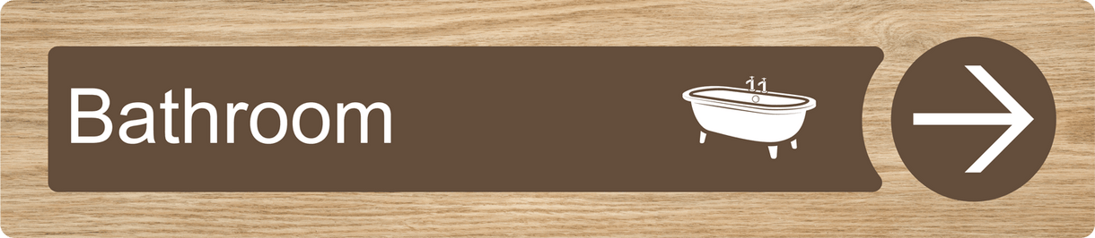 Dementia Friendly Directional Sign - Oak – Signage for Care