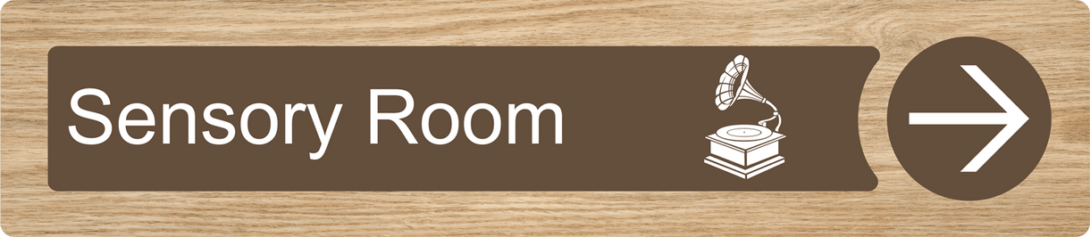 Dementia Friendly Directional Sign - Oak – Signage for Care