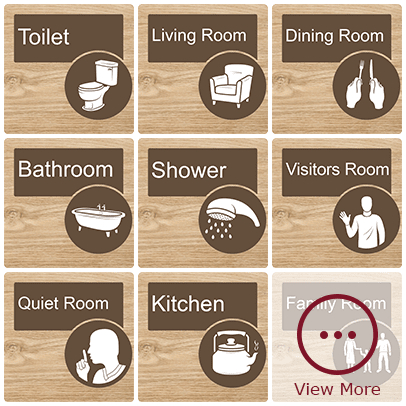 Dementia Friendly Door Sign - Oak – Signage for Care