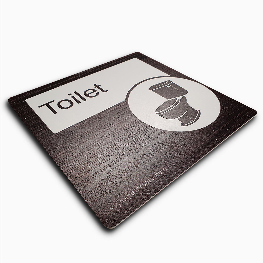 Dementia Friendly Room Sign - Walnut – Signage for Care